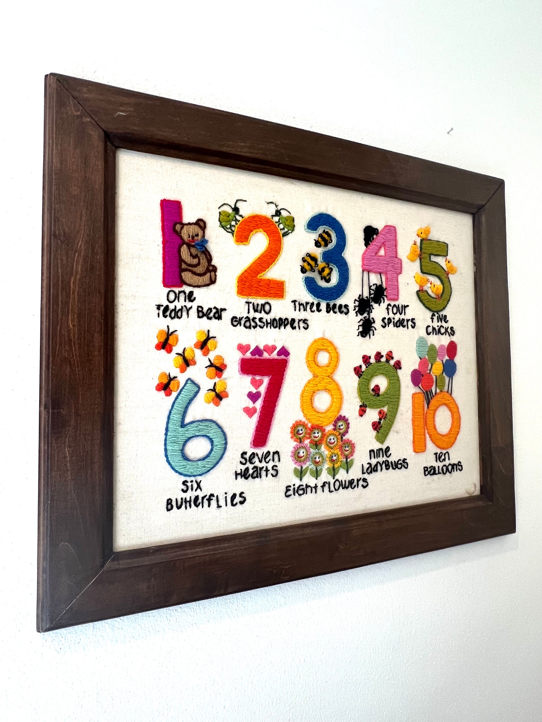 Number Fiber Art Counting Embroidery - Etsy