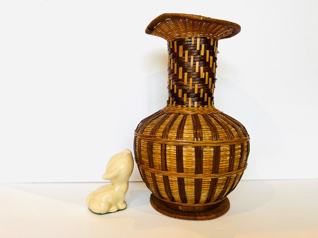 Wicker Vase, Wicker Pitcher - Etsy