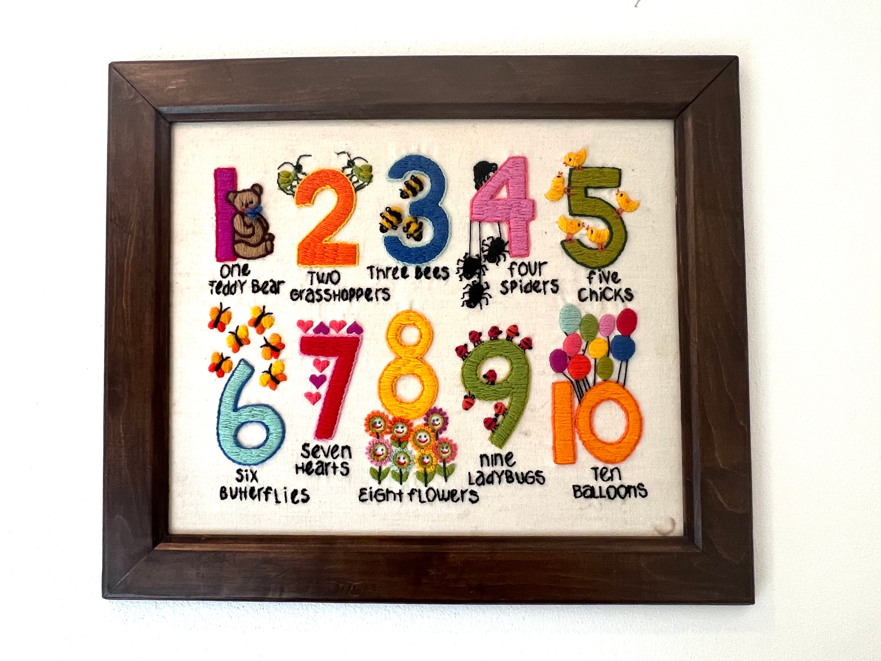 Number Fiber Art Counting Embroidery - Etsy
