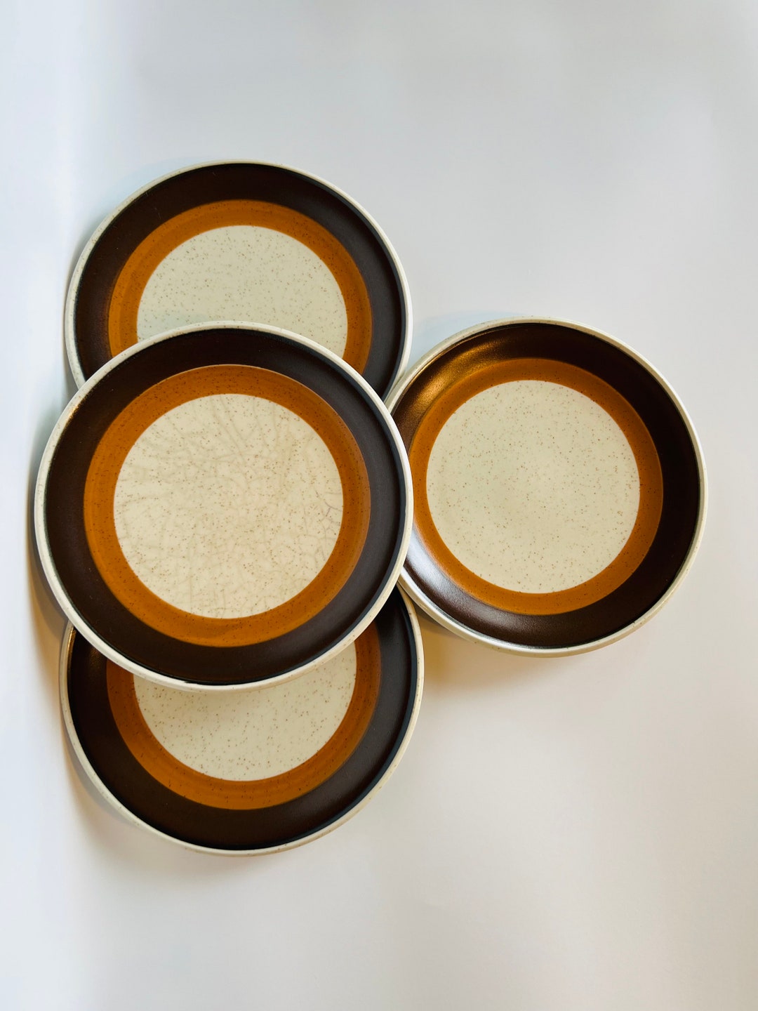 4 Imperial W Dalton Stoneware Plates Mocha Side Plates Etsy