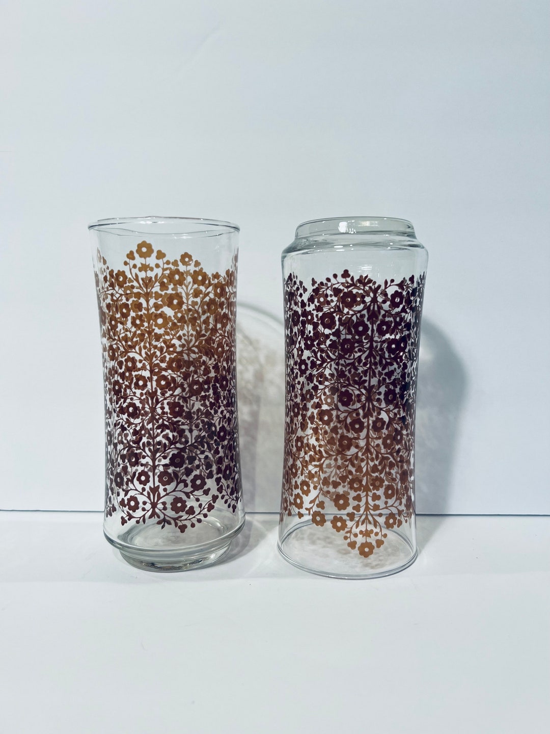 Ombre Brown Floral Glasses - Etsy