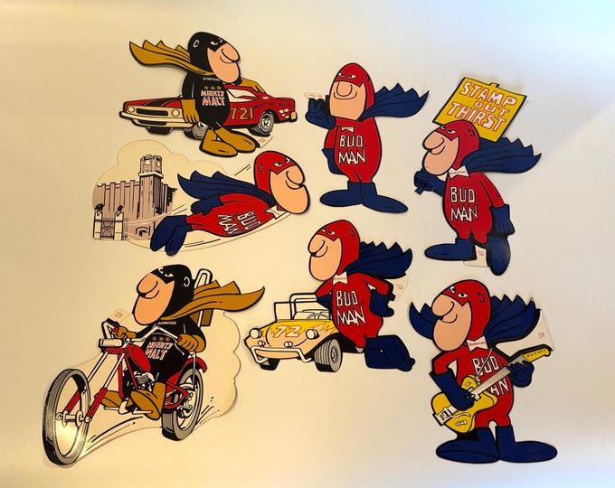 Vintage Budman Sticker: Budweiser Beer, Mighty Malt Special - Etsy