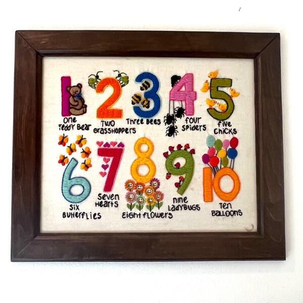 Number Embroidery - Etsy