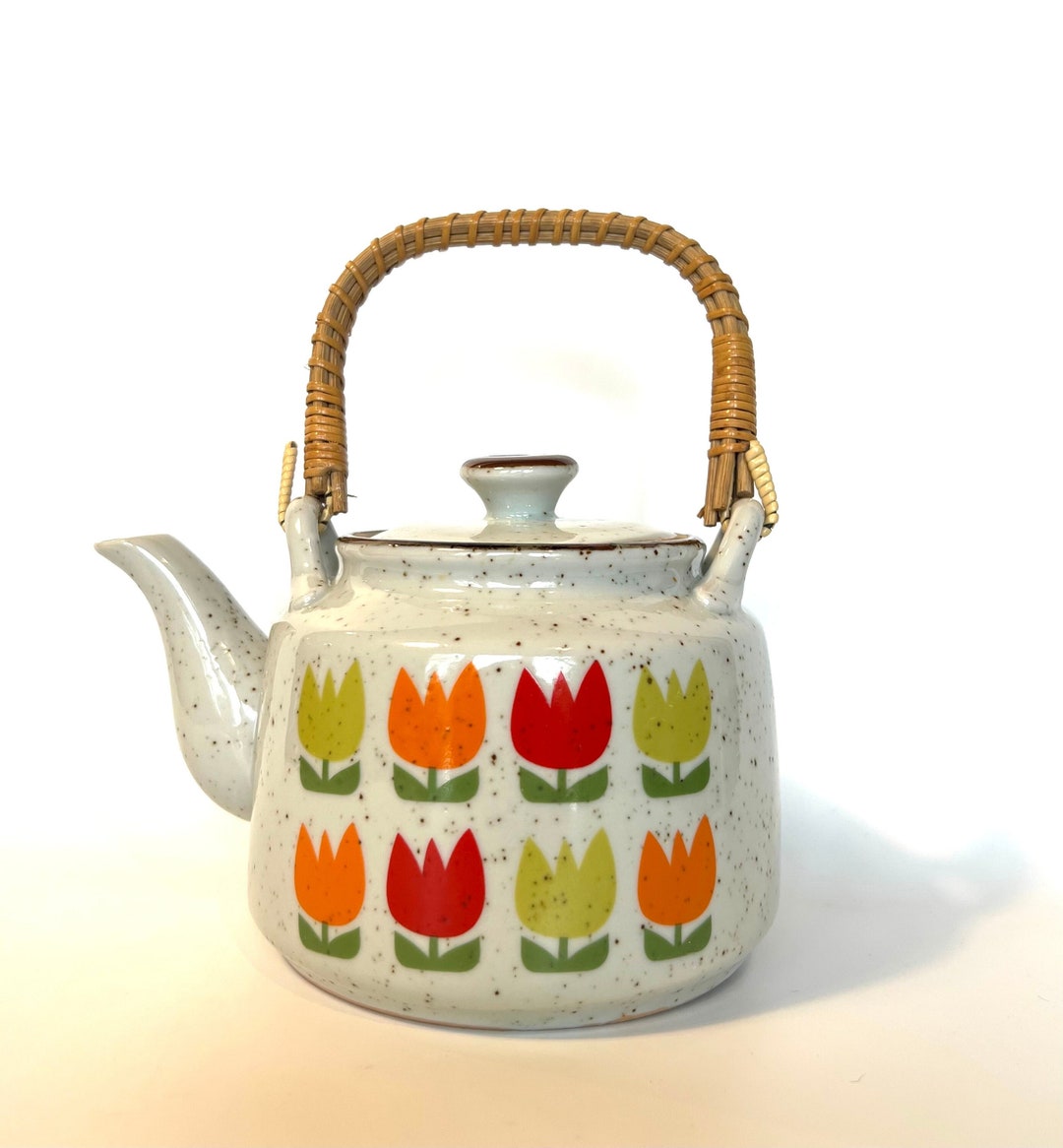 Tulip Floral Mod Teapot, Teapot, Floral Teapot, Tulip Kitchen Decor - Etsy