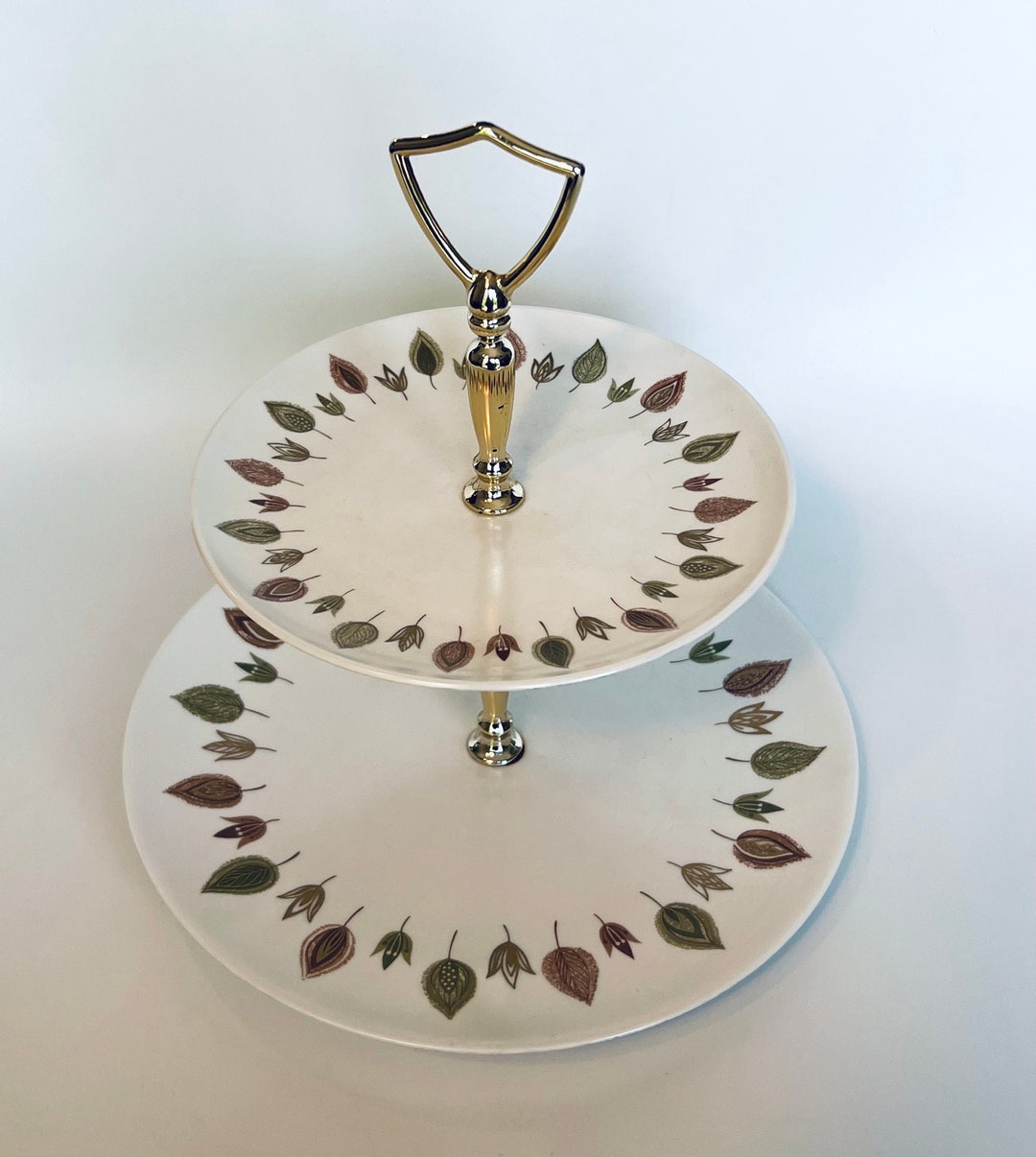 2 Tiered Serving Plates, Plastic Serving Tiered Platters, MCM Serving ...