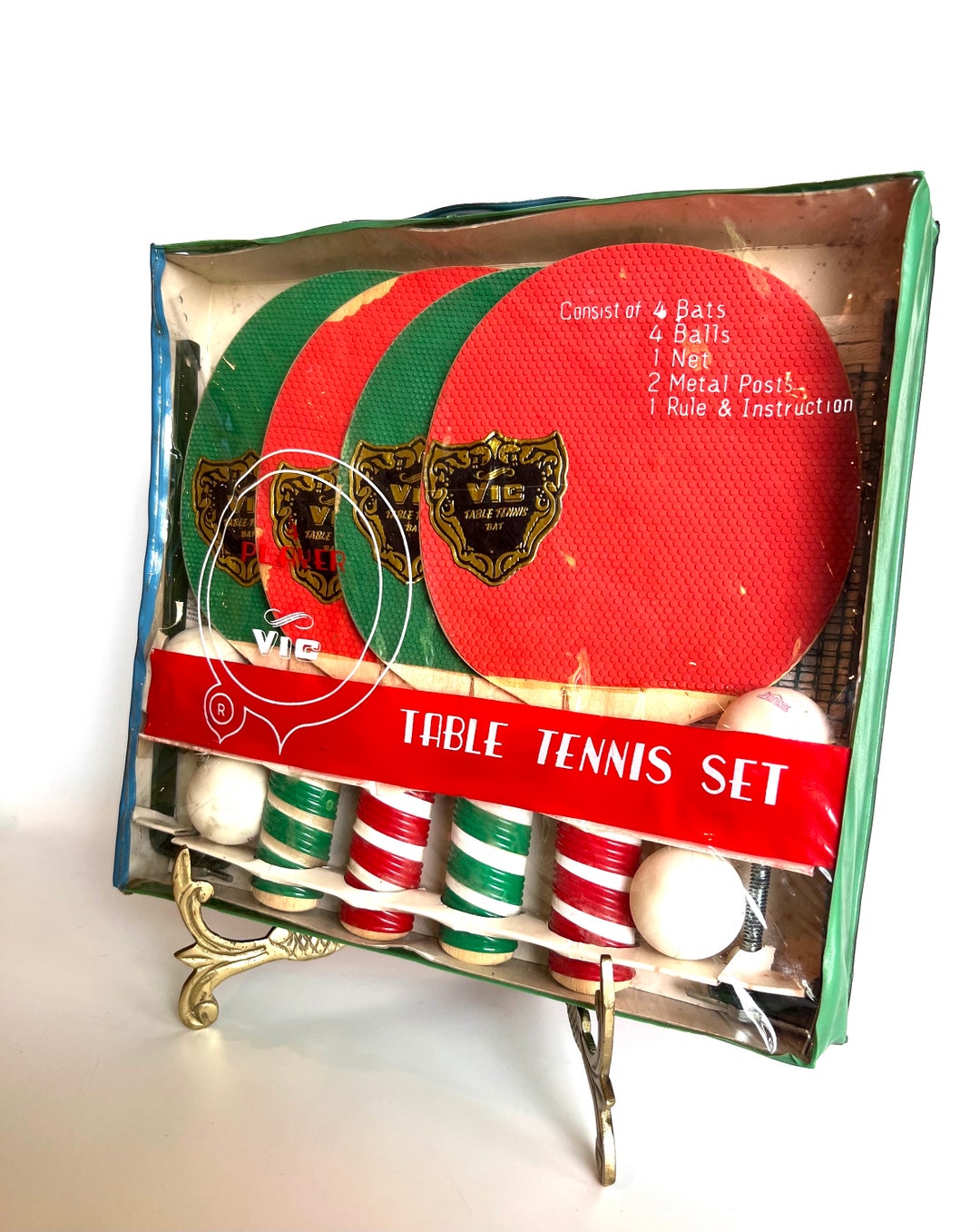 Vintage Table Tennis Set, Table Tennis Set - Etsy