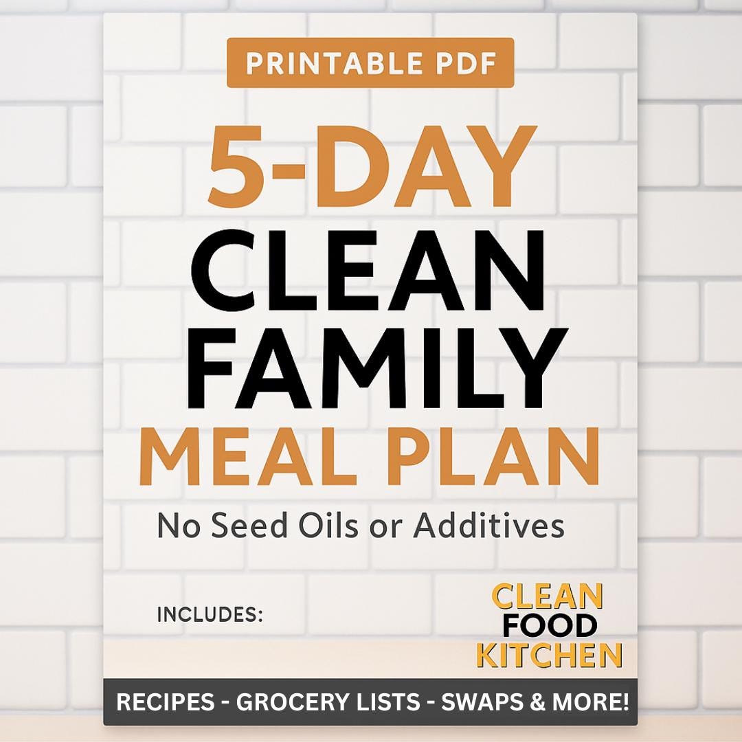 Clean Family Meal Planning Starter Guide | 5-day Real Food Guide ...