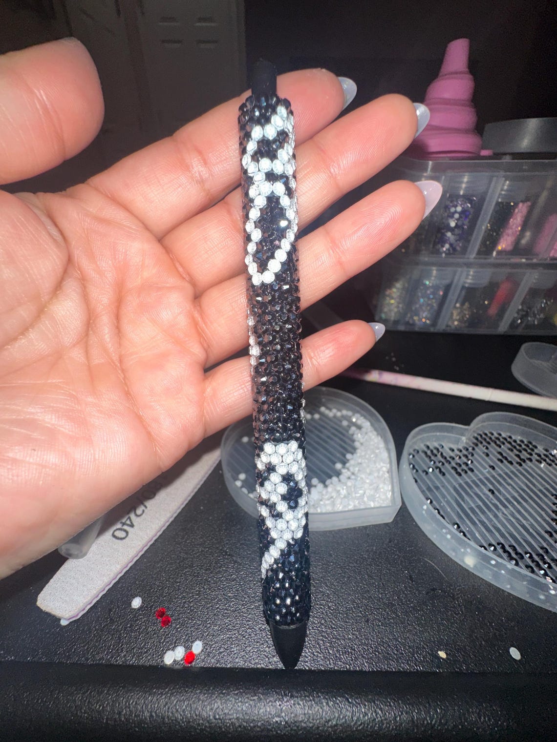 Glam Reaper Rhinestone Pen - Etsy