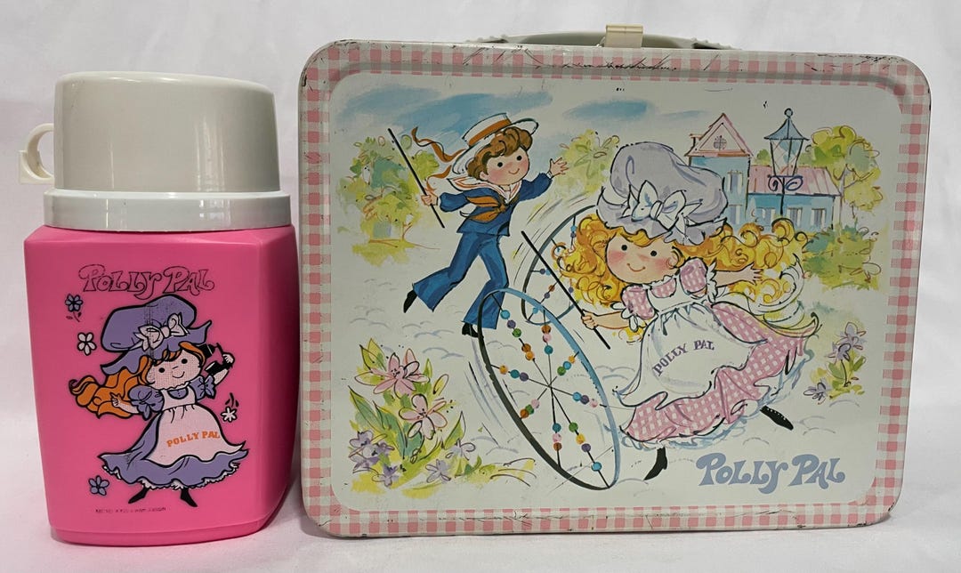 RARE Vintage 1974 "polly Pal" Metal Lunch Box W/ Matching Thermos #117 ...