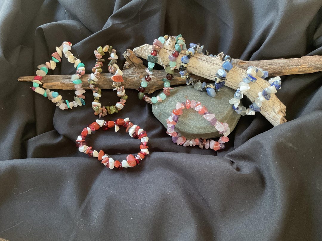 Handmade Rock Bead Bracelets - Etsy