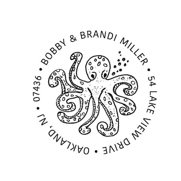 Octopus Stamp - Etsy