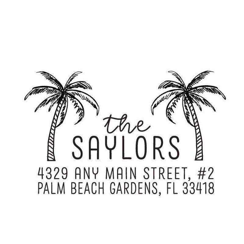 Palm Tree Stamp - Etsy
