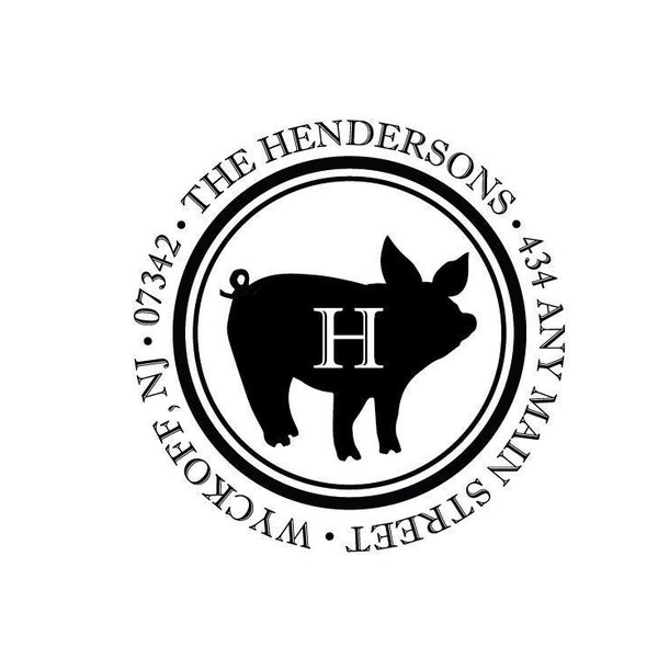 Pig Rubber Stamp - Etsy