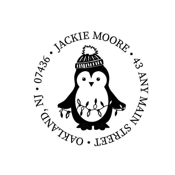 Penguin Stamp - Etsy