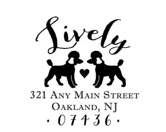 Poodle Address Stamp - Etsy