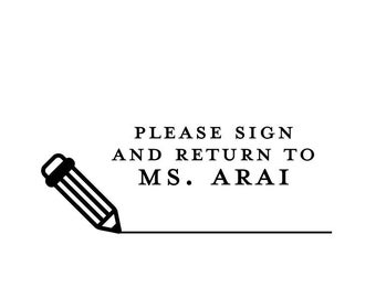 Parent Signature Stamp. Homework Stamp. Classroom Rubber Stamp. Sign ...