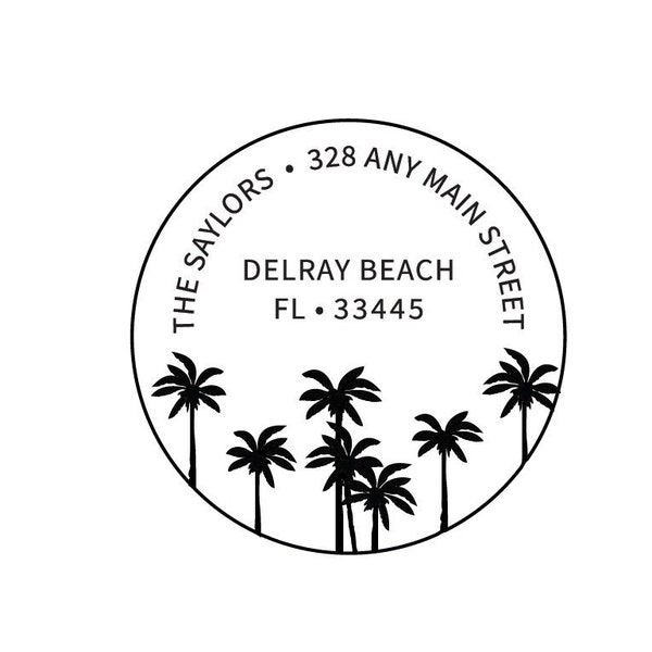 Palm Tree Stamp - Etsy
