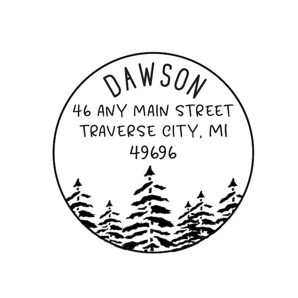 Pine Tree Stamp - Etsy