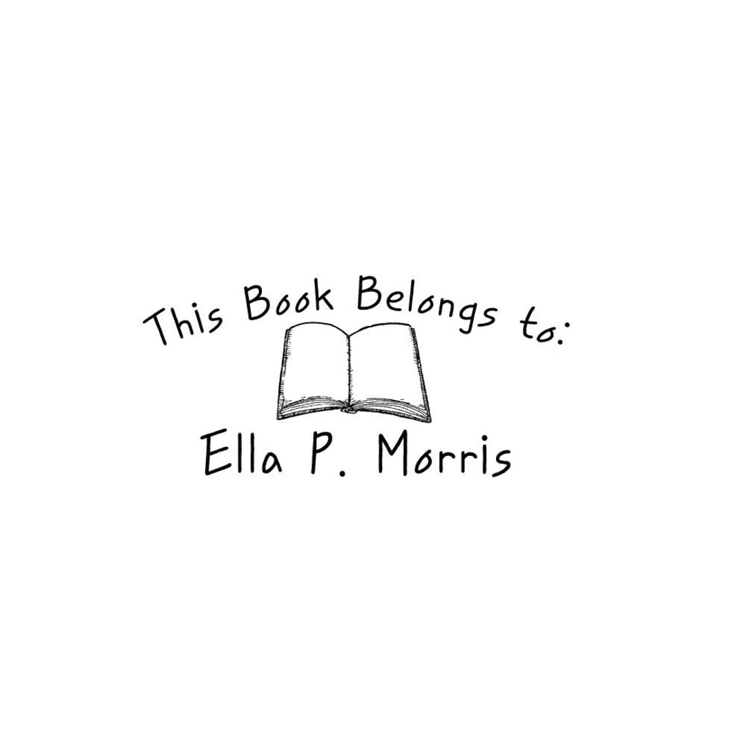 Book Bookplate Stamp / Library Rubber or Self Inking Stamp Reading ...