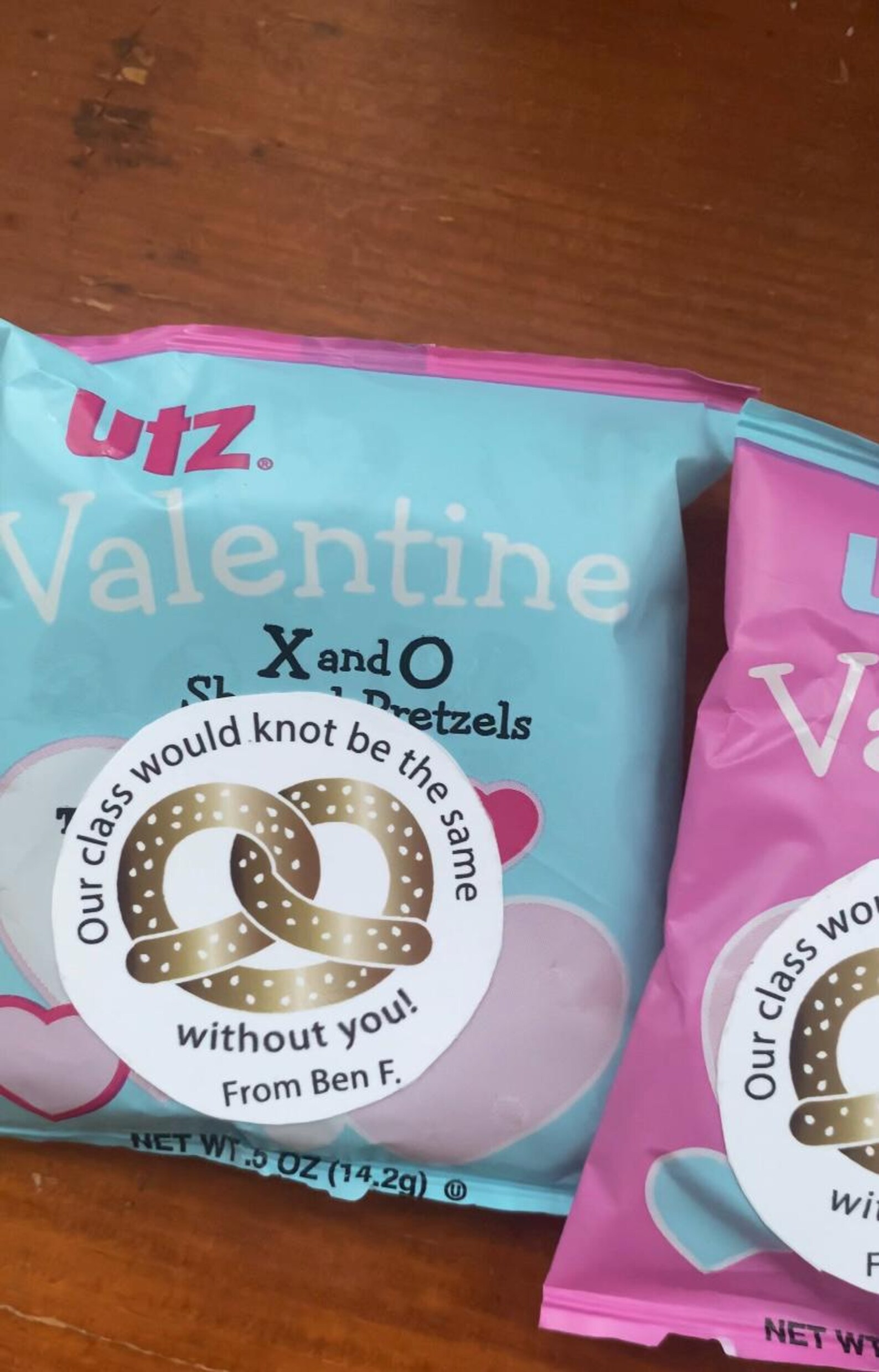Valentine Pretzel Stickers - Glossy Labels for Classroom and Gifts Tag ...