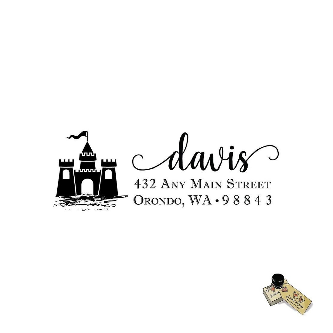 Sandcastle Rubber Stamp, Summer Beach Sandcastle Self-inking Stamp ...