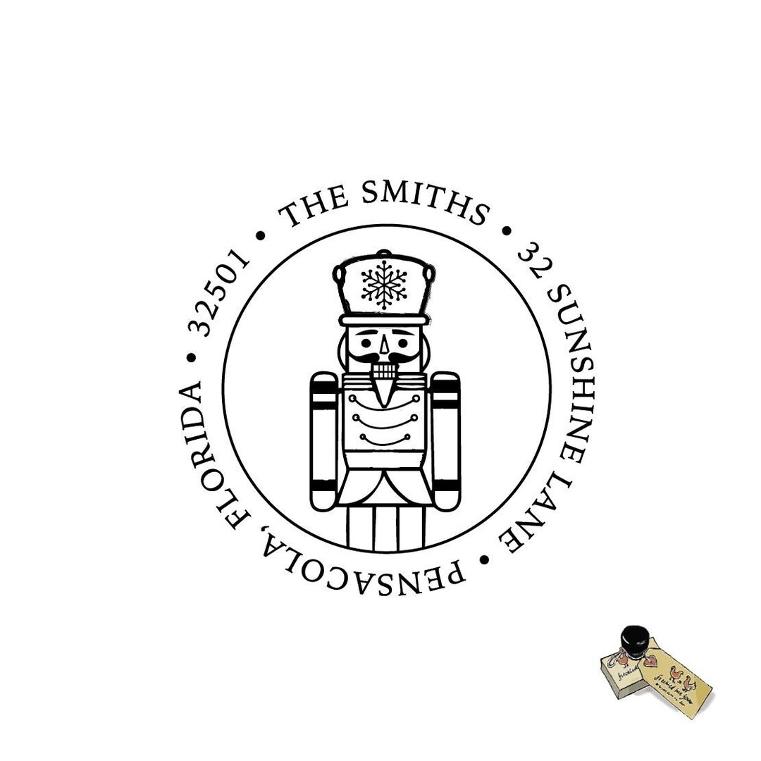 Christmas Nutcracker Stamp, Address Rubber Stamp or Self Inking ...