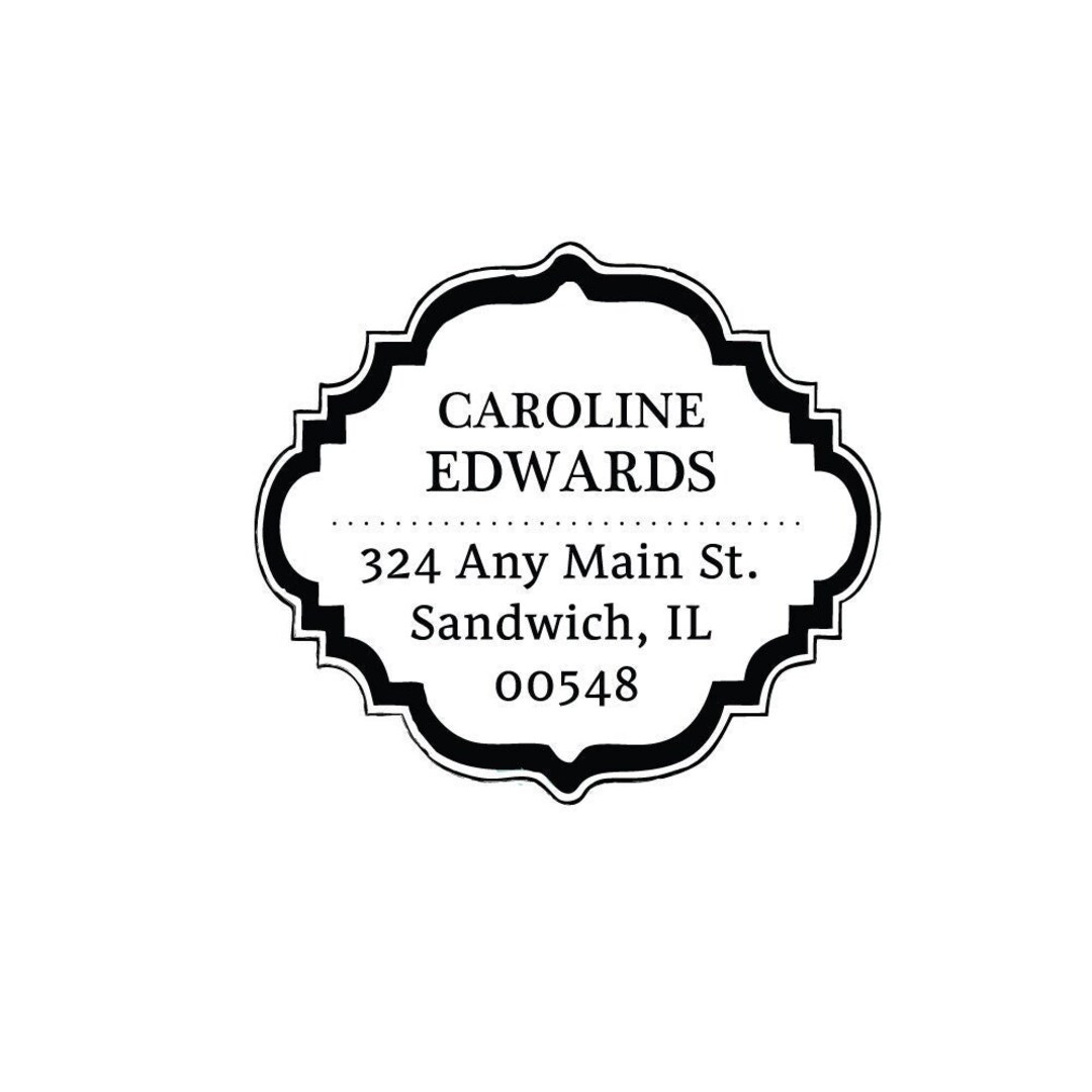 Antique Frame Victorian Return Address Rubber Stamp or Self Inking ...