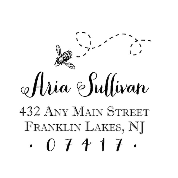 Bee Address Stamp - Etsy