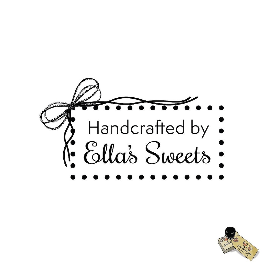 Bow Handmade by Rubber Stamp or Self Inking Stamp Crafted by Created by ...