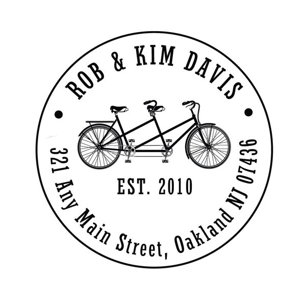 Tandem Bike Stamp - Etsy