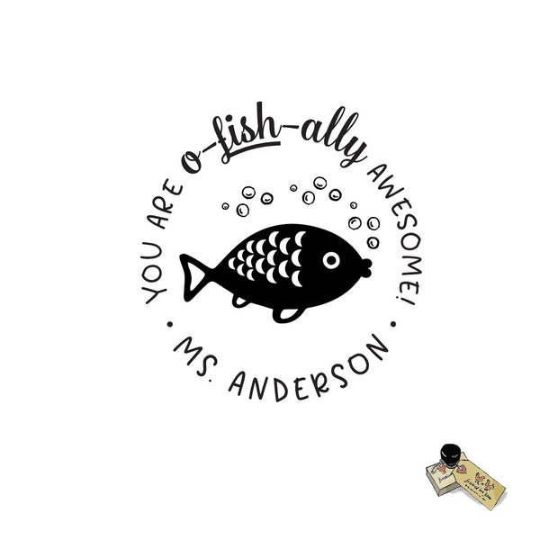 Fish Rubber Stamp - Etsy