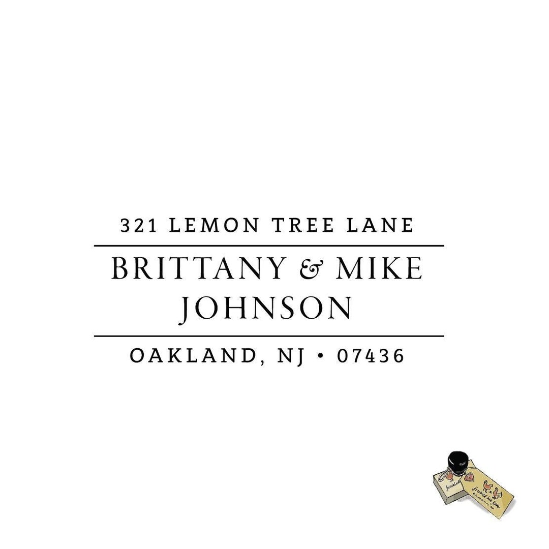 Custom Serif Font Address Stamp: Personalized Elegant Return Address - Etsy