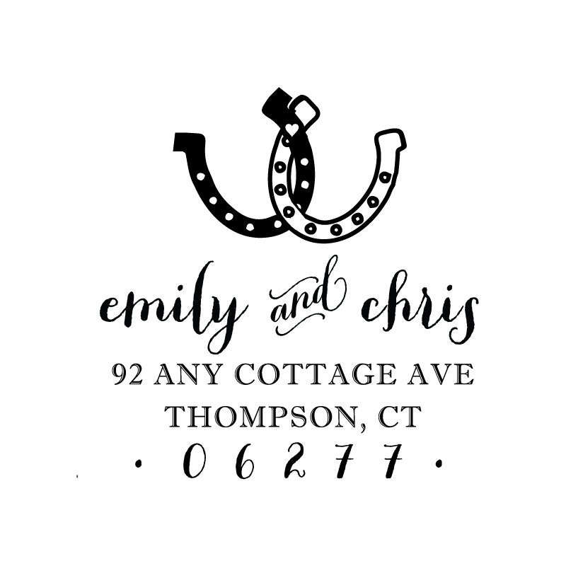 Western Address Stamp - Etsy