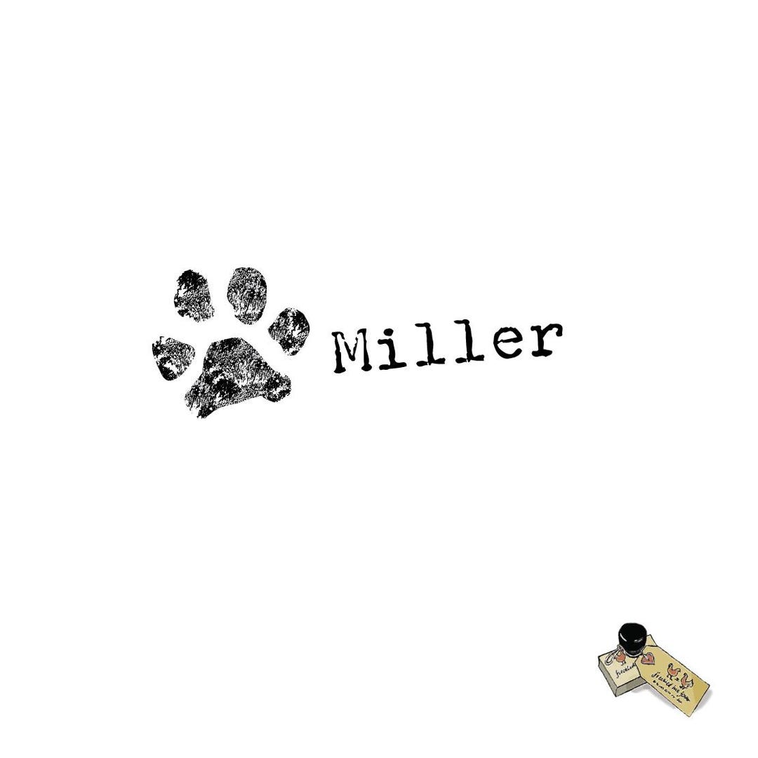 Custom Paw Print Signature Stamp, Personalized Pet Stamp. Custom Dog ...