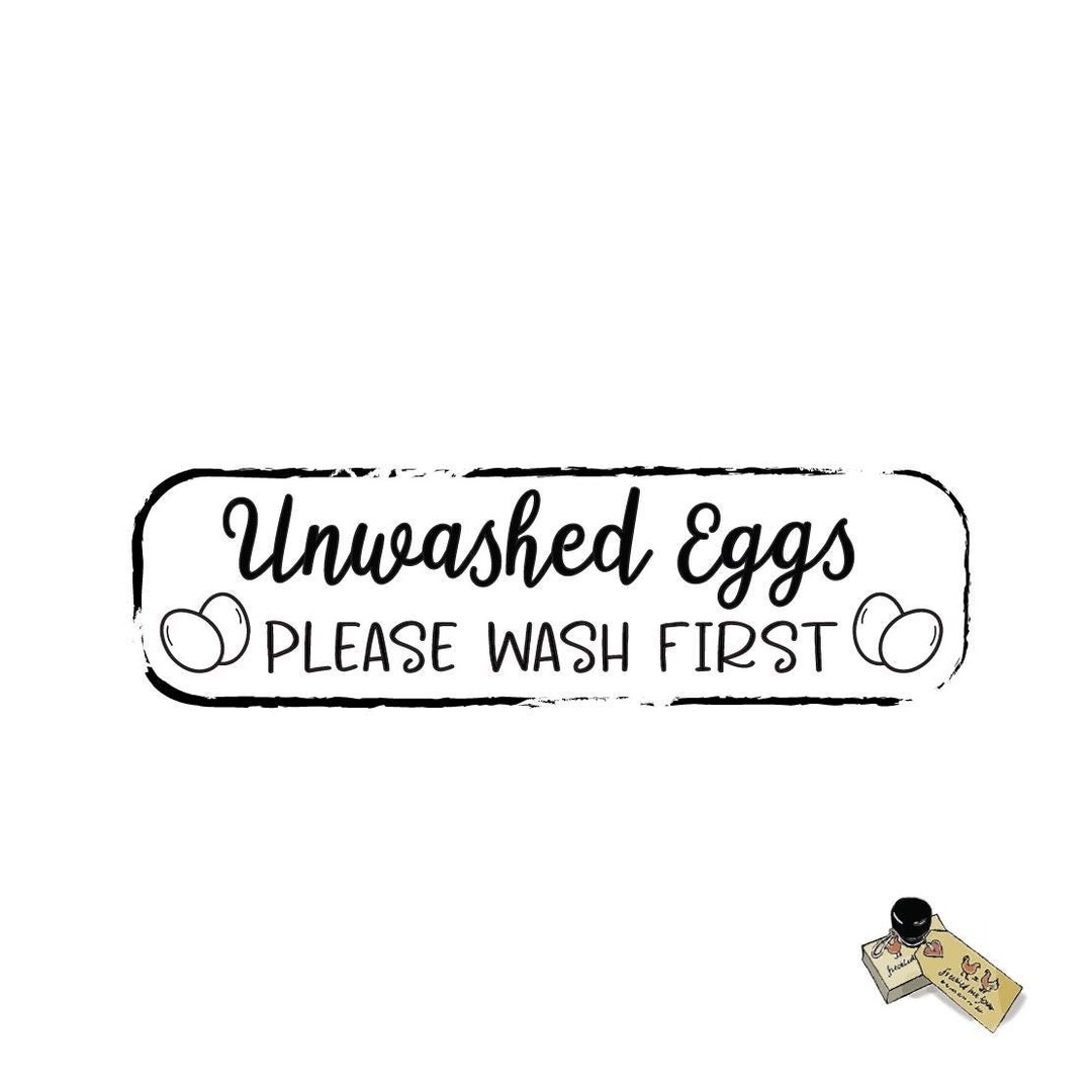 Unwashed Egg Stamp - Please Wash Eggs - Chicken Lover - Hen Farm Barn ...