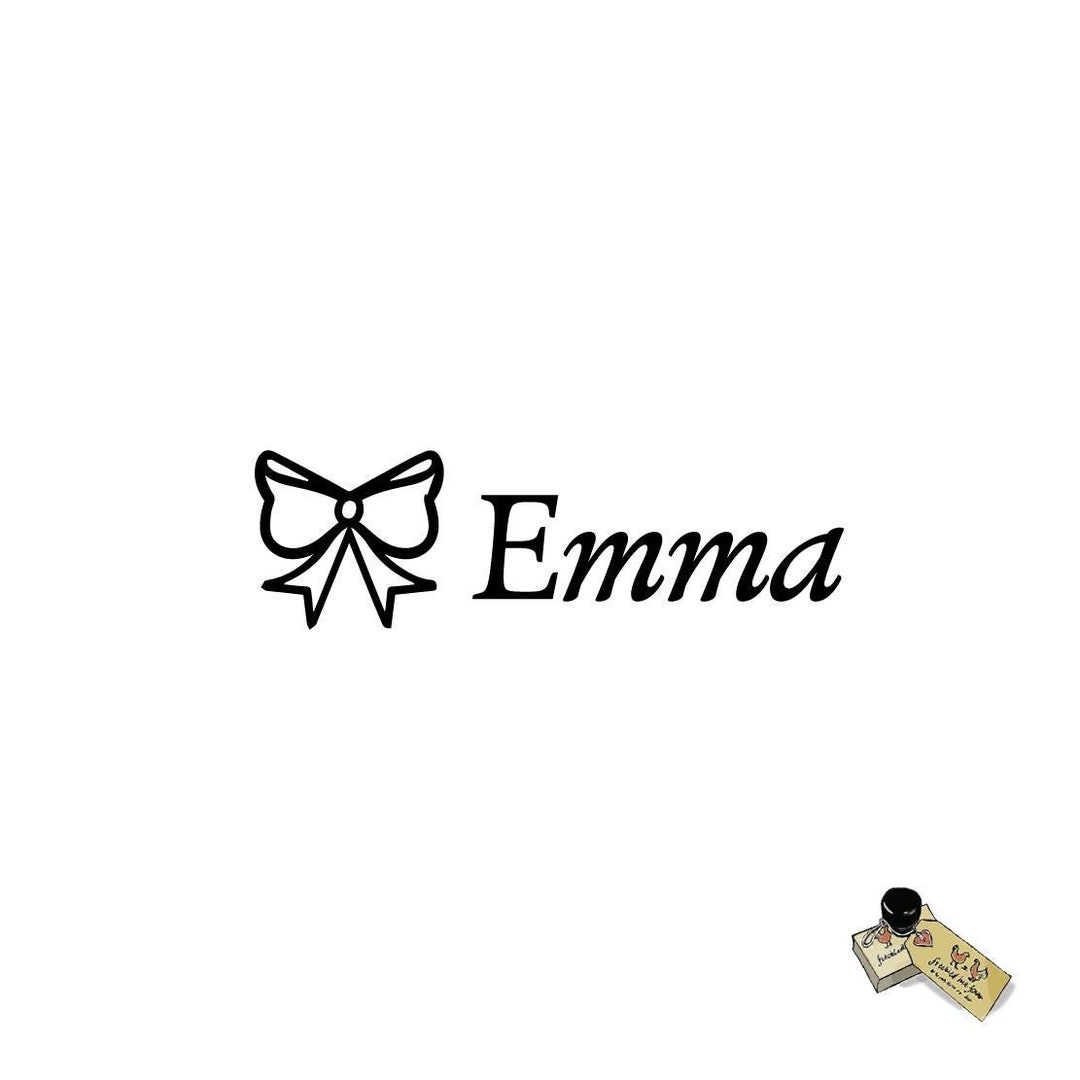 Bow Signature Stamp - Name Rubber or Self-inking Stamp - Etsy