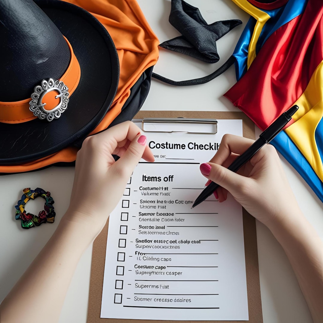 Costume Checklist Printable | Party, Halloween & Cosplay Outfit ...