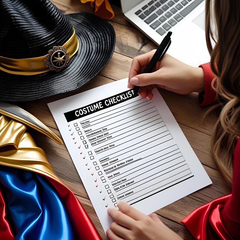 Costume Checklist Printable | Party, Halloween & Cosplay Outfit ...