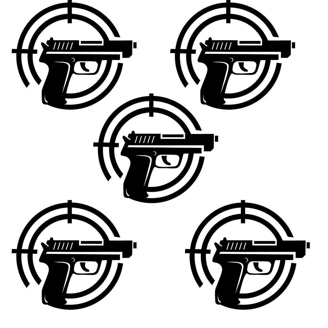 Pistol Logo | Premium Shooting Emblem, Gun Silhouette Design, Tactical ...