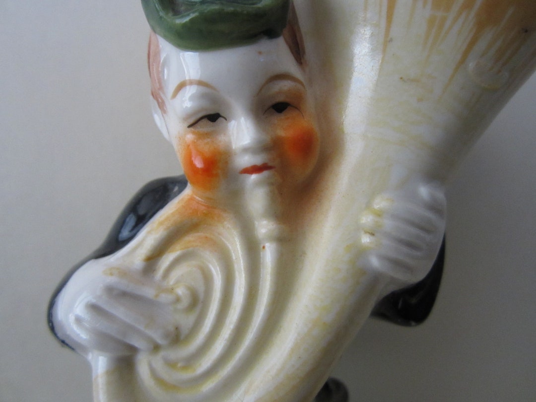 Vintage Ceramic Horn Trumpet Player Boy Figurine Japan - Etsy
