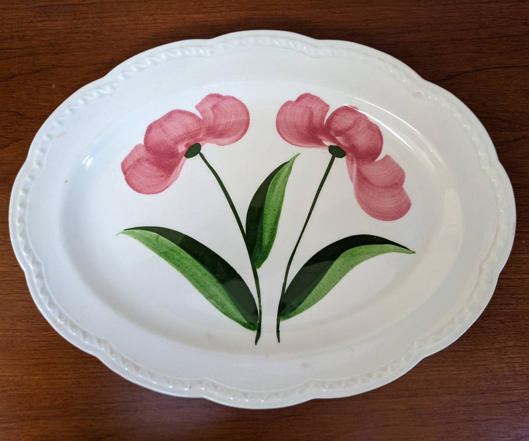 Vintage Stetson Platter Tulip Heritage Ware Hand Painted - Etsy