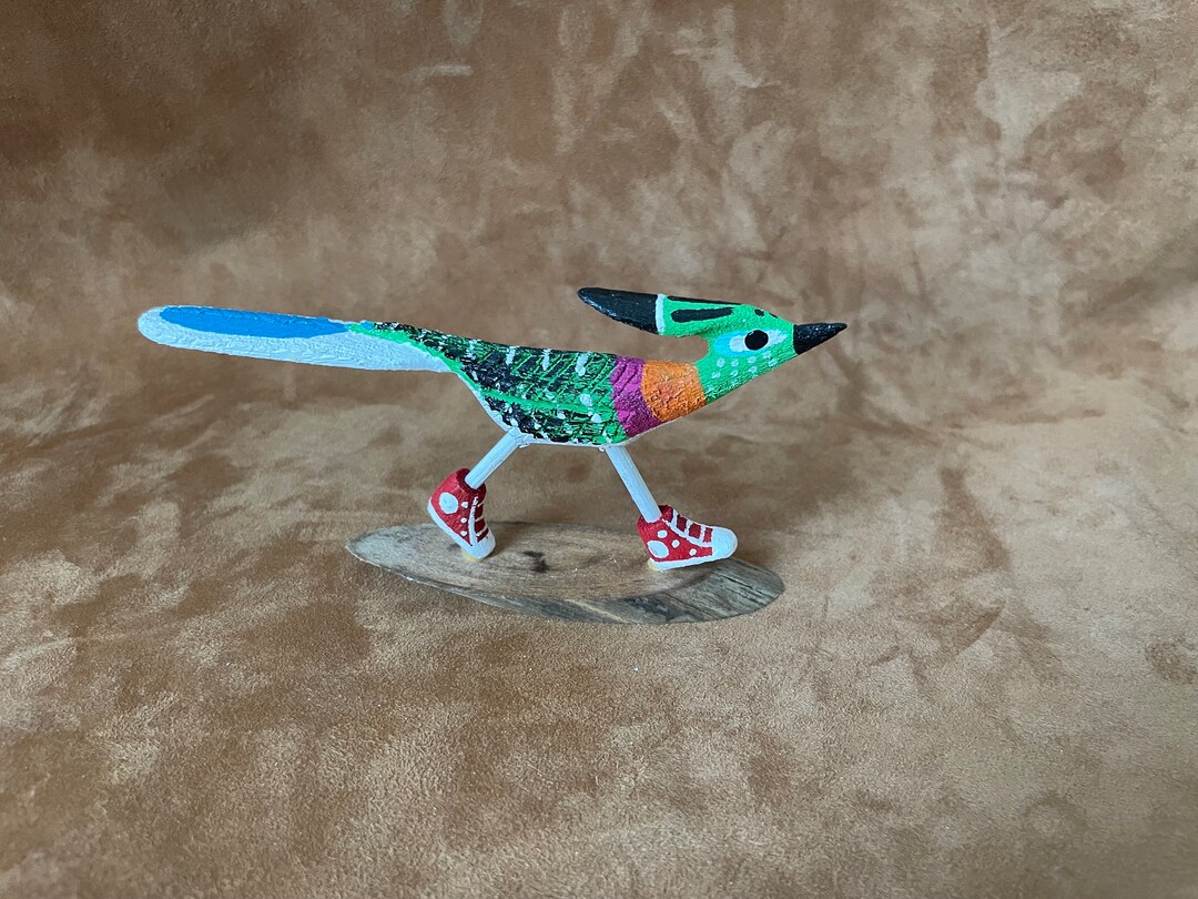 Roadrunner Native American Hand Made Green - Etsy
