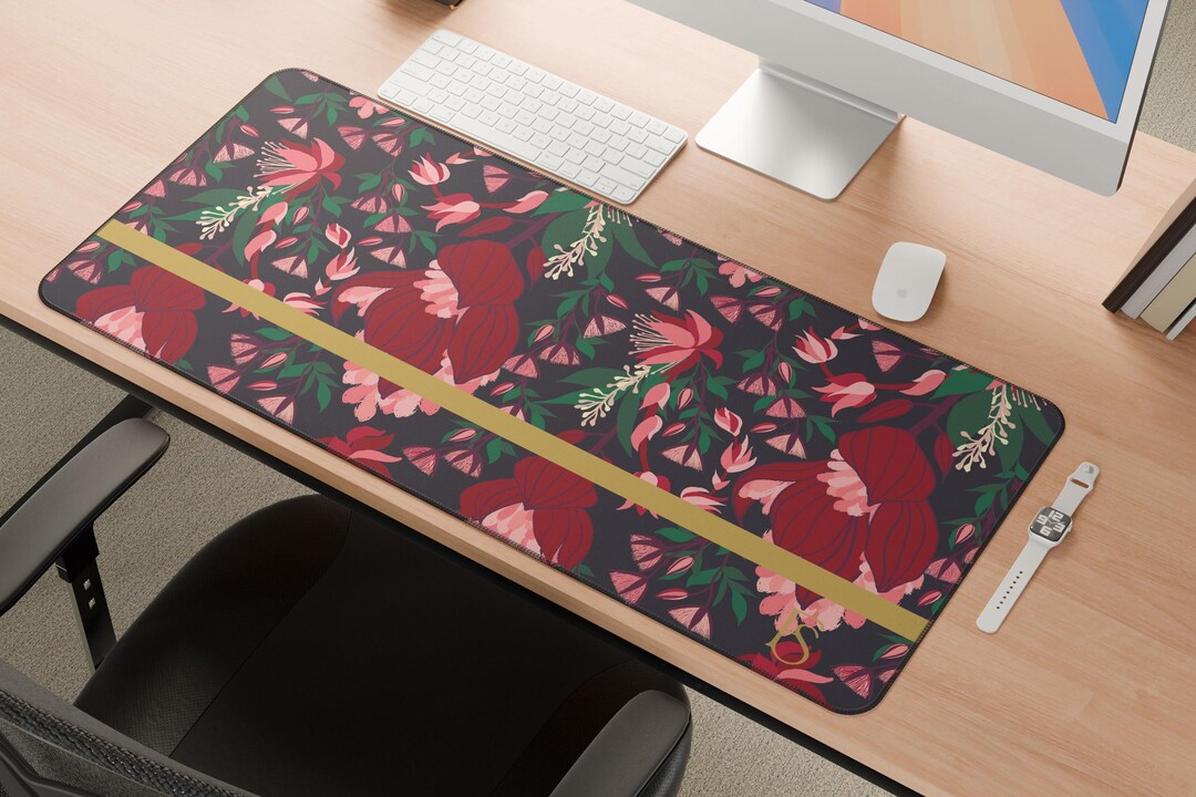 Wild Fuchsia Desk Mat – Classic Edition | Pink Floral Desk Pad ...