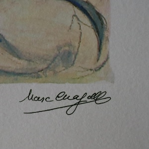 Marc Chagall Lithograph "les Lupins Bleus" – Limited Edition, Numbered ...