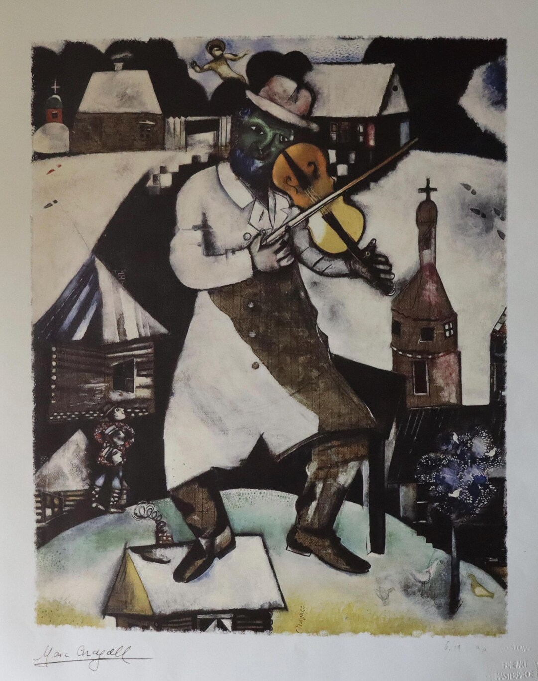 Marc Chagall Lithograph "the Fiddler" – Limited Edition, Numbered 6/19 ...