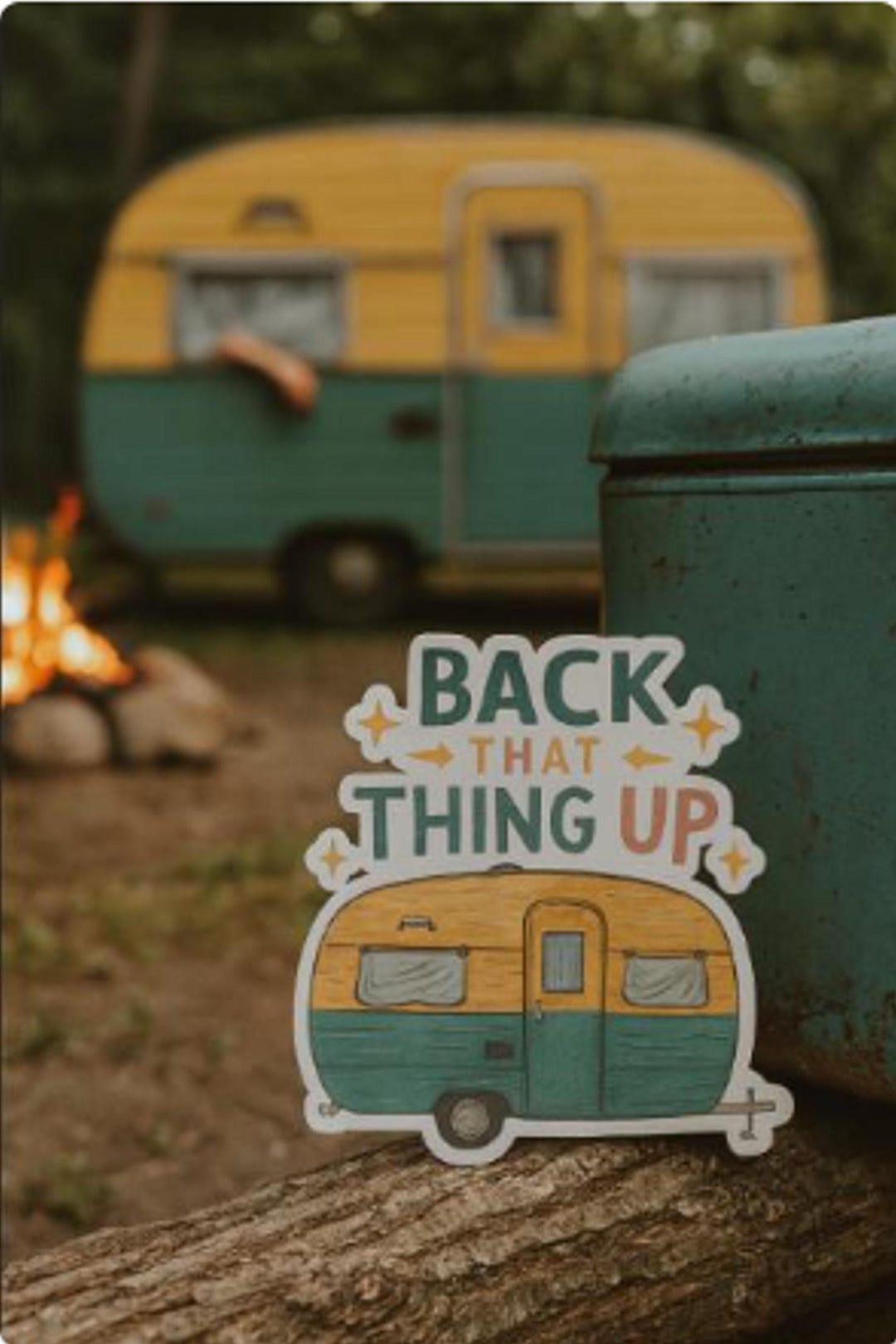 Back That Thing up Vinyl Sticker – Funny Retro Camper Matte Waterproof ...