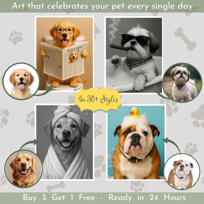 Funny Dog Bath Pics - Etsy