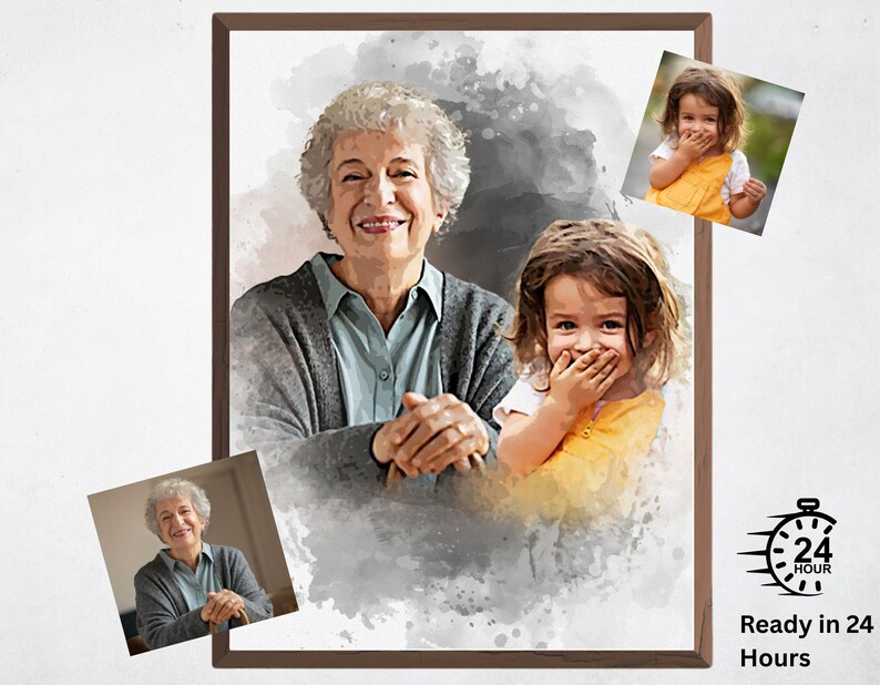 Combine Photos Memorial Portrait Edit for Deceased Father Mom, Add ...