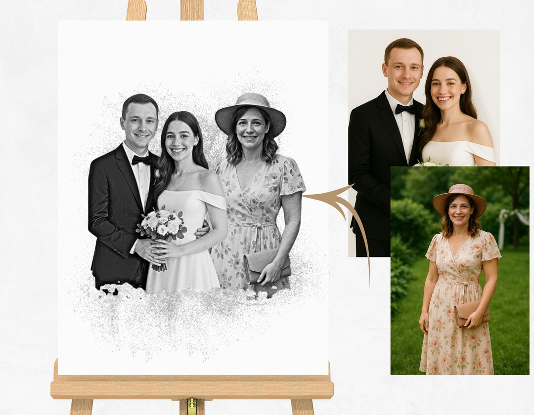 Add Deceased Loved One to Photo, Memorial Gift for Mom Dad, Add Person ...
