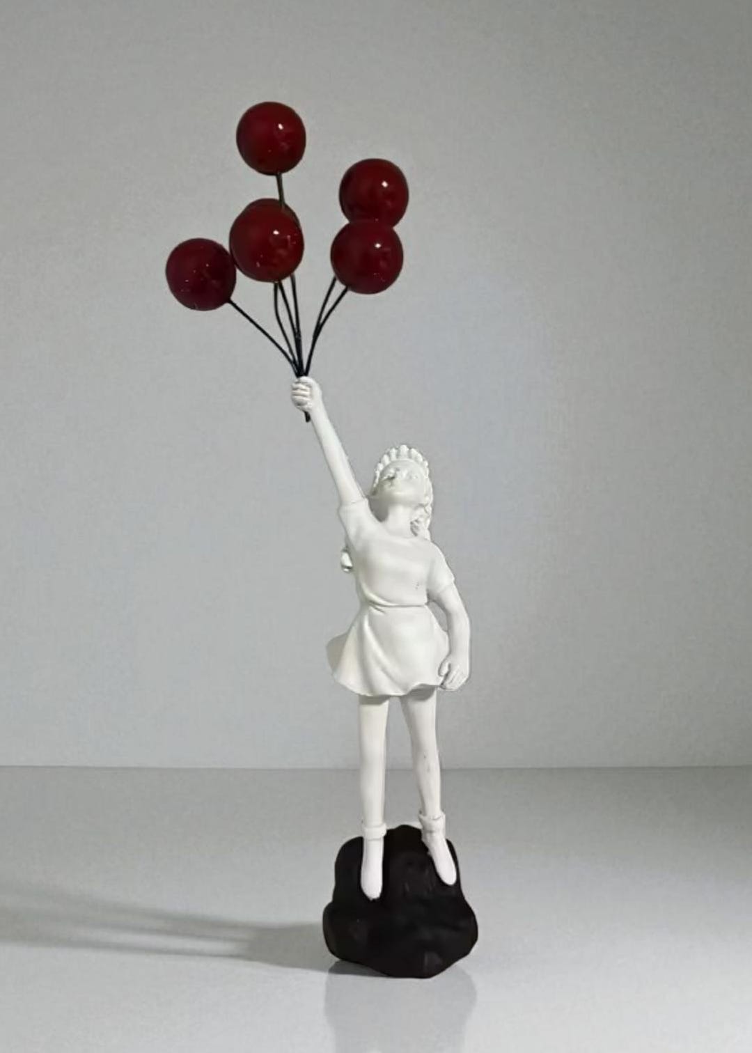 Banksy Inspired Girl With Balloons Statue – Modern Resin Sculpture for ...